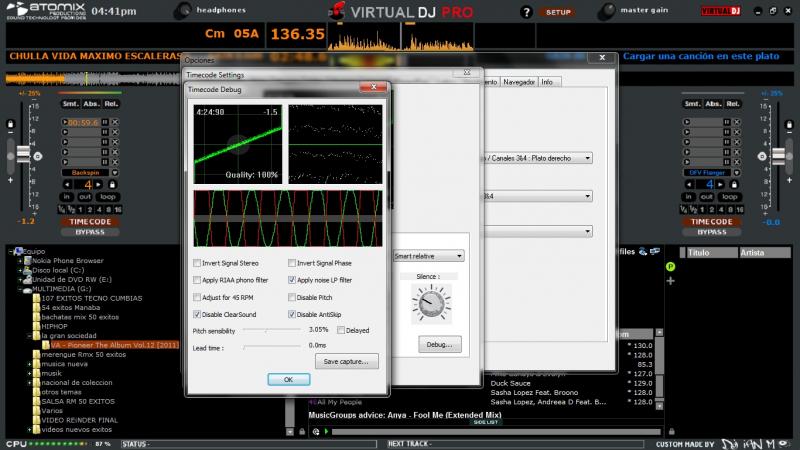 VirtualDJ - hercules 4mx con time code